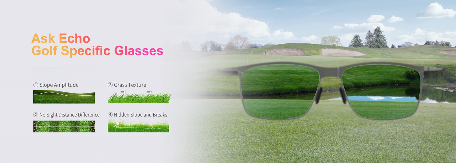 Ask Echo Golf Gunmetal Frame Sunglasses / Silver