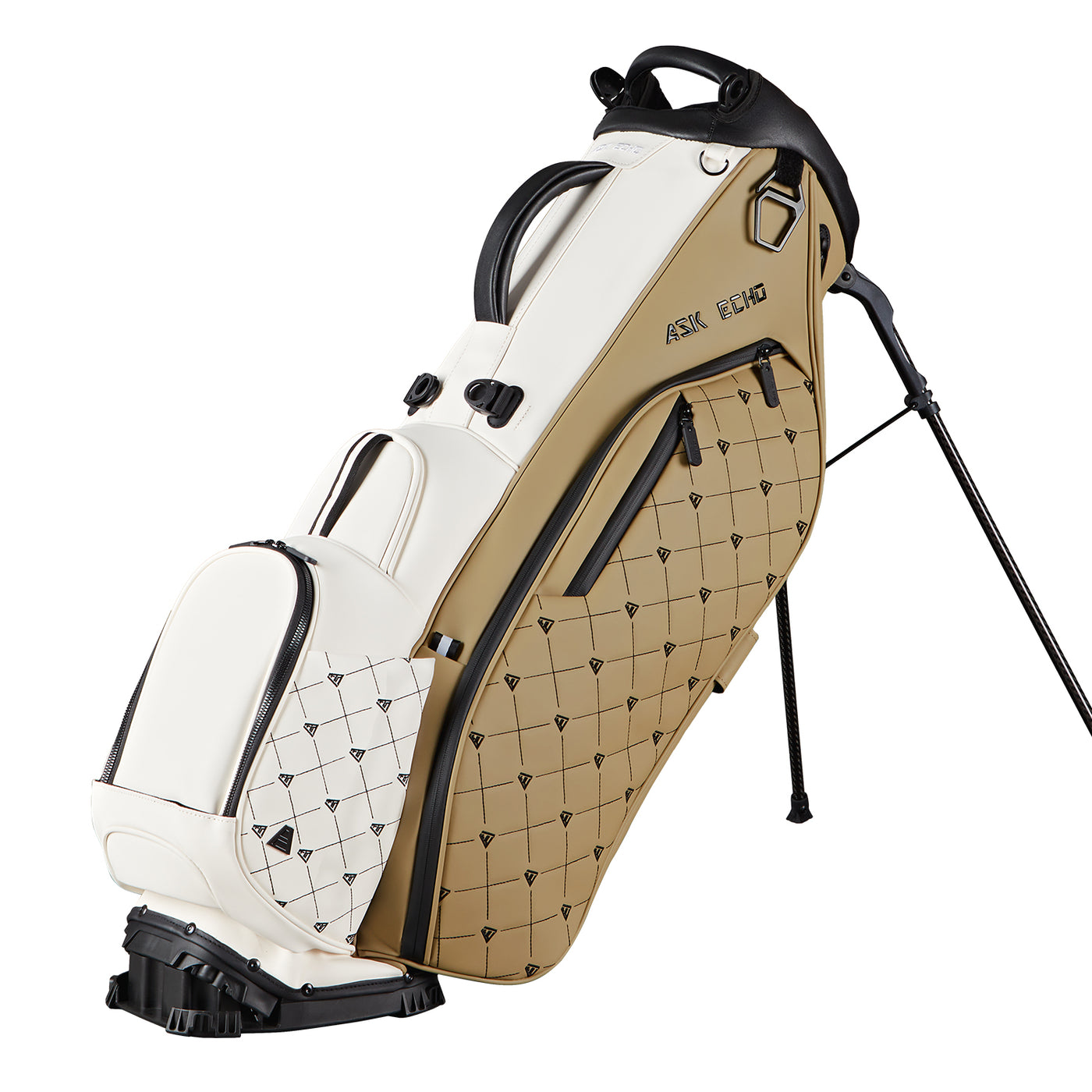 Ask Echo 2025 Prestige-5 Way Compact Leather Leather Stand Bag / Toast